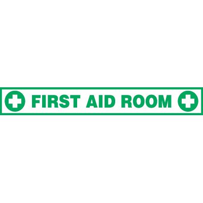 First Aid Room Floor Labels, Anti-Slip Floor Labels, Labels | Seton