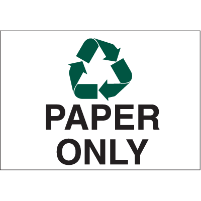 Recycling Labels - Paper Only | Recycle Labels | Seton