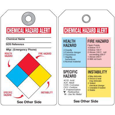 NFPA Tags - Chemical Hazard Alert | Chemical Hazard | Seton