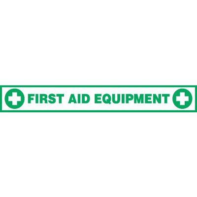 First Aid Equipment Floor Label | Emedco