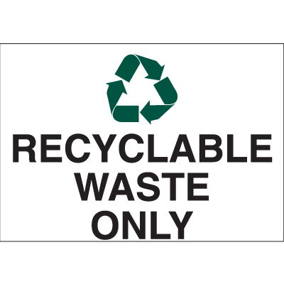 Recycling Labels - Recyclable Waste Only | Seton