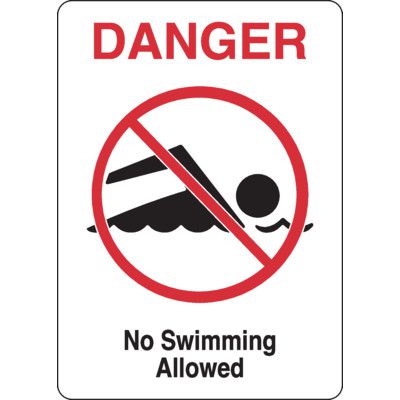 Water Safety Signs - Danger - No Swimming Allowed | Seton