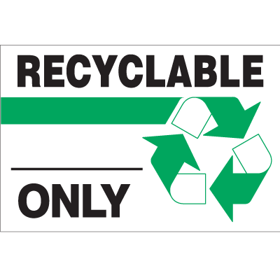 Recycling Labels - Recyclable Only | Seton