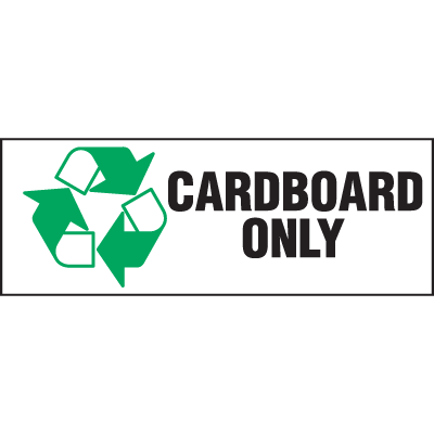 Recycling Labels - Cardboard Only | Seton