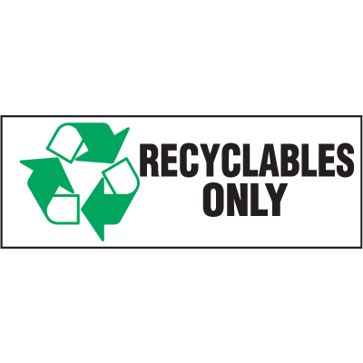 Recycling Labels - Recyclables Only | Seton