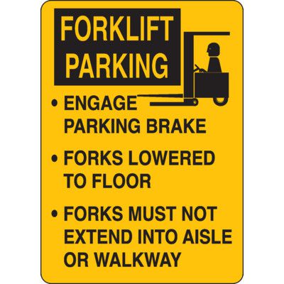 Forklift Parking Traffic Signs | Seton