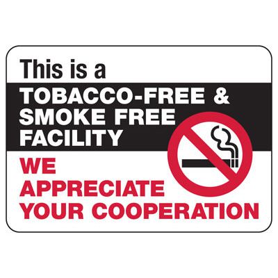Tobacco-Free Facility Sign | Emedco