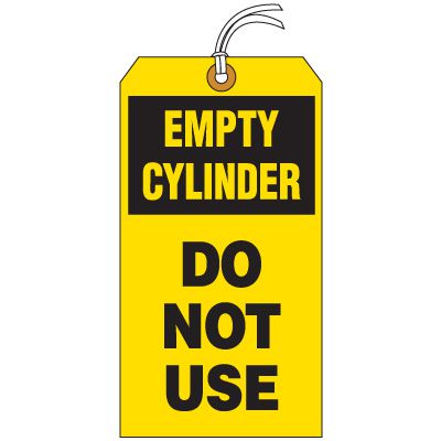 Empty Cylinder Do Not Use Tag | Emedco