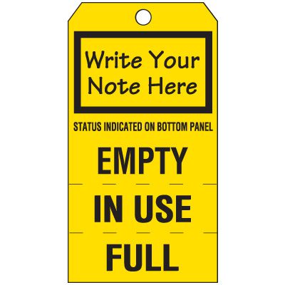 Acetylene Cylinder Status Tag | Emedco
