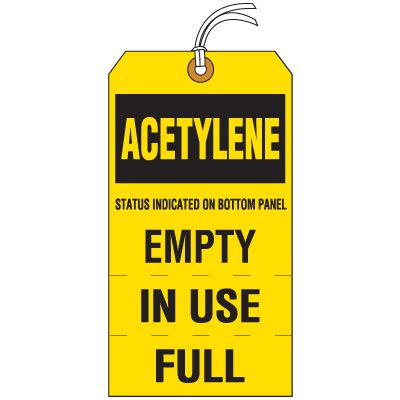 Acetylene Cylinder Status Tag | Emedco
