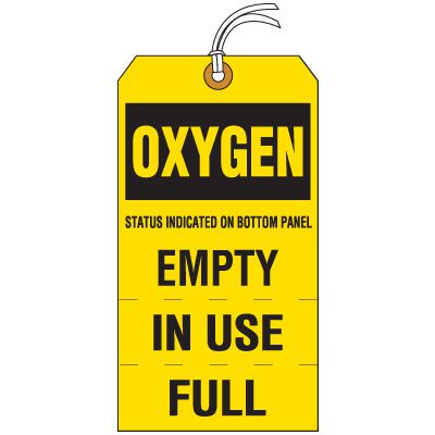 Oxygen Cylinder Status Tag | Seton | Seton