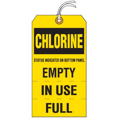 Chlorine Cylinder Status Tag | Seton | Seton