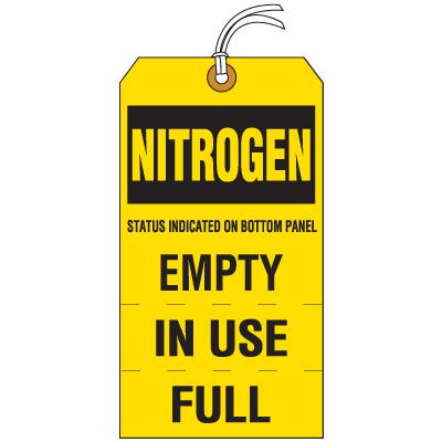 Nitrogen Cylinder Status Tag | Emedco
