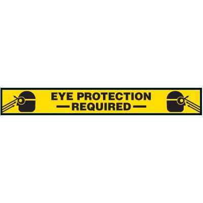 Eye Protection Required Floor Marking Strips | Emedco