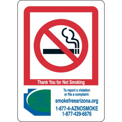 Standard No Smoking Signs | OSHA Compliant Smoking Area Signs | Emedco