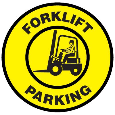 Floor Signs - Forklift Parking | Emedco