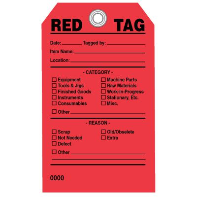 Red Tags, Inspection & Maintenance Tags, Cardstock & Tyvek Inspection ...