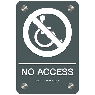 No Access Accessibility Signage, Facility Signs, ADA Signs | Emedco