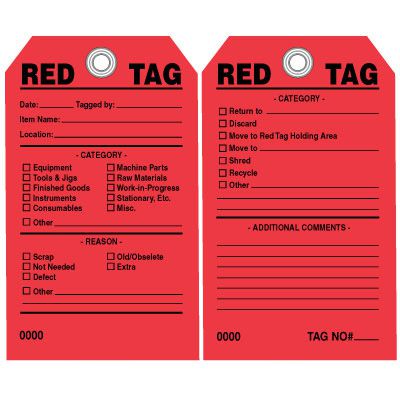 red tag label