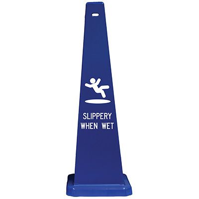 Lamba Floor Safety Cone - Slippery When Wet | Emedco