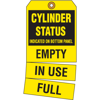 Gas Cylinder Tags - Cylinder Status | Emedco
