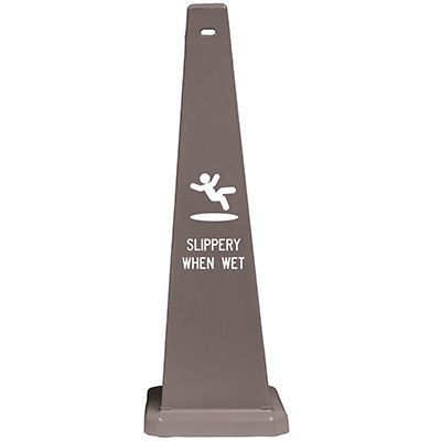 Lamba Floor Safety Cone - Slippery When Wet | Emedco