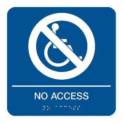 No Access - Graphic Braille Signs | Seton