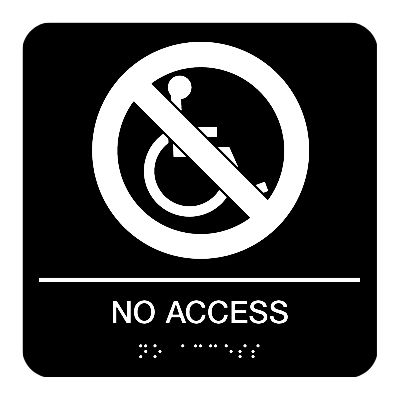 No Access - Graphic Braille Signs|Seton Canada | Seton.ca