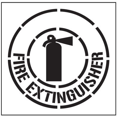 Floor Stencils - Fire Extinguisher | Emedco