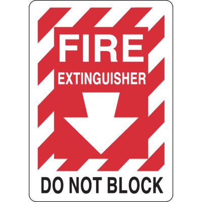 Fire Extinguisher Signs - Do Not Block | Emedco