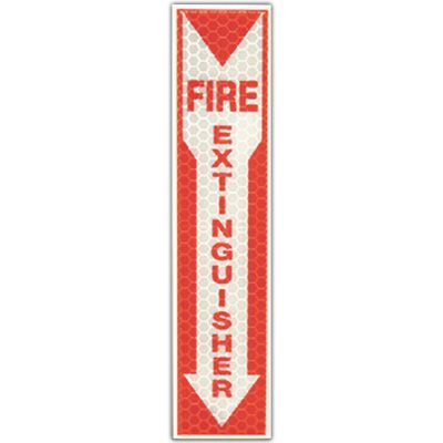 Reflective Glow Fire Extinguisher Sign | Emedco