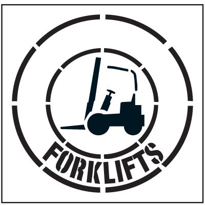 Large Floor Stencils - Forklifts | Seton