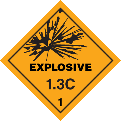 DOT Explosive 1.3C Hazard Class 1 Material Shipping Labels | Seton