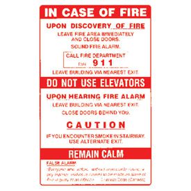 Fire Emergency Labels from Seton.ca, Stock items ship TODAY, Custom ...