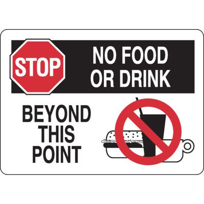 No Food or Drink Lunchroom Sign | Emedco