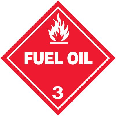 Fuel Oil 3 D.O.T. Placards | Seton