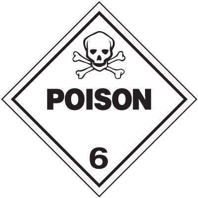 Poison 6 D.O.T. Placards | Emedco
