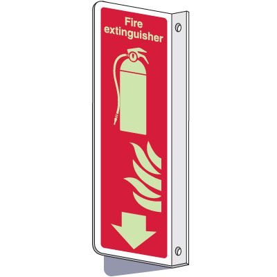 2-Way Fire Extinguisher w/Flame Sign | Seton Canada | Seton.ca
