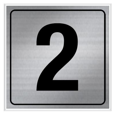 2 - Engraved Door Number Signs | Seton
