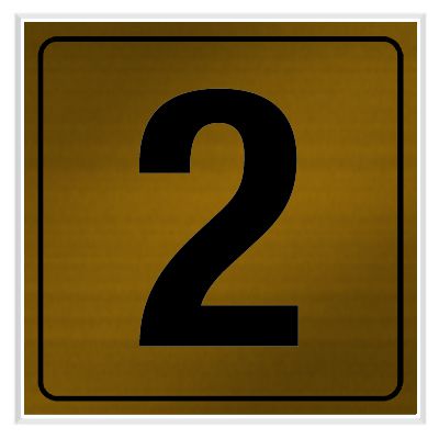 2 - Engraved Door Number Signs | Seton