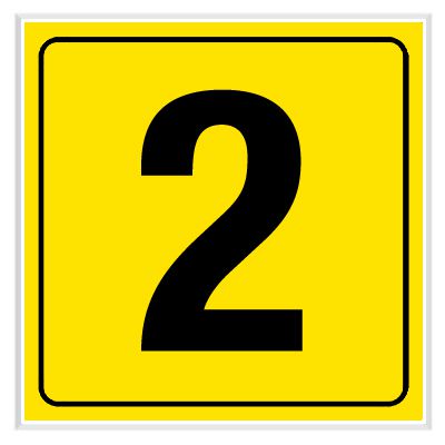 2 - Engraved Door Number Signs | Seton