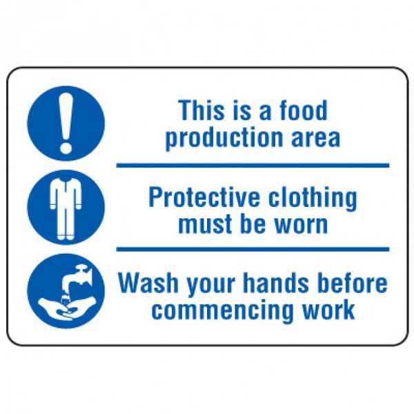 Food Industry Safety Signs - This Is A Food Production Area|Seton ...
