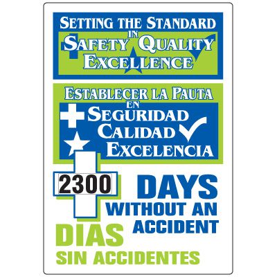 Days Without Accident Signs & Safety Scoreboards | Seton