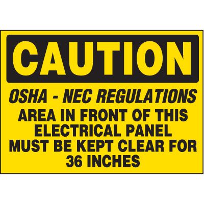 Jumbo Electrical Labels - OSHA-NEC Regulations | Emedco