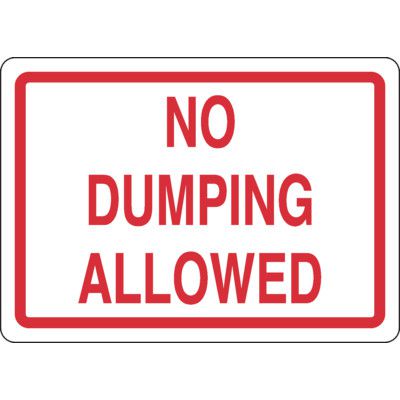 Recycling Signs, Trash & No Dumping Signs | Seton