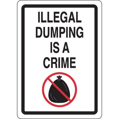 Trash & Recycling Signs | Dumpster & Waste Disposal Signage | Seton