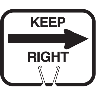 Snap-On Cone Sign - Keep Right | Seton