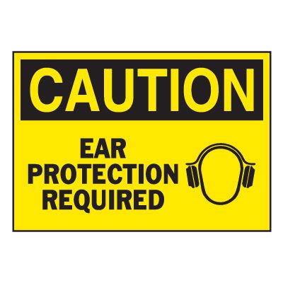 Caution Ear Protection Required@ Safety Labels | Seton Canada | Seton.ca