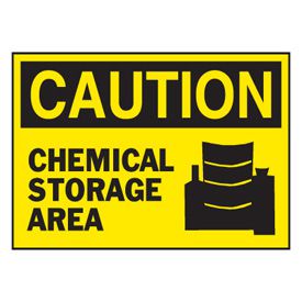 Caution Chemical Storage Area, Safety Labels | Seton Canada | Seton.ca