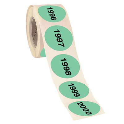 Color-Coded Consecutively Numbered Labels, Round Labels | Seton